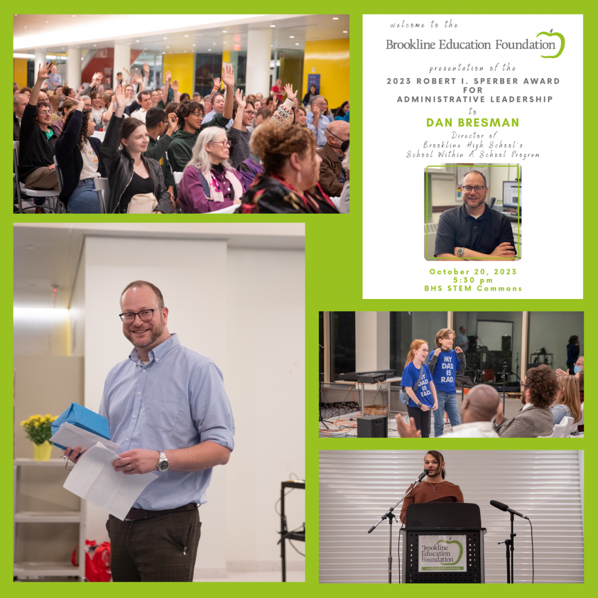 Robert I. Sperber Award – Brookline Education Foundation